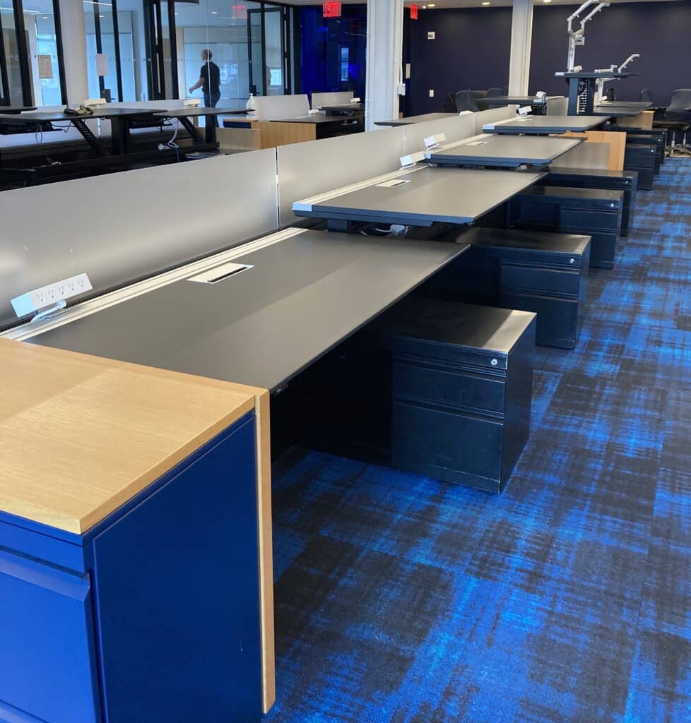 Used Sit & Stand Technology Desk / Trading Desk | Saraval Industries