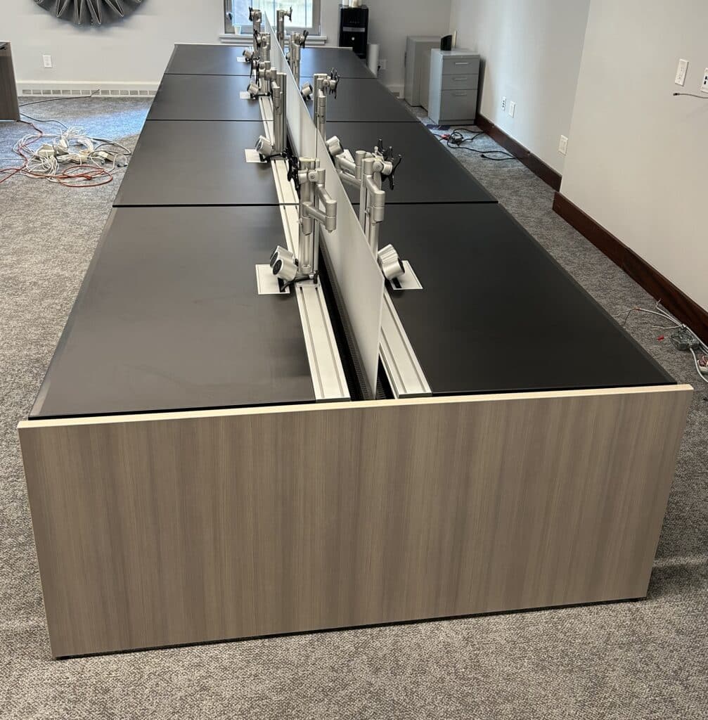 Used Sit & Stand Technology Desk / Trading Desk | Saraval Industries